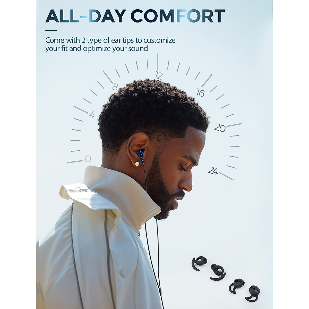 Linklike Wired Earbuds with Microphone Extra Bass Quad Dynamic Drivers Hi-Res Earbuds Wired Noise Isolating Lightweight Earphones with Volume Control 3.5mm Jack in-Ear Headphones(Midnight Green)