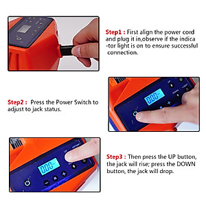 ROGTZ Electric Car Jack with Touch Screen, 2.0 Upgrade Portable 5 Ton Electric Car Jack Kit with Impact Wrench, 12V Electric Car Floor Jack, Built-in Air Pump for Road Emergencies