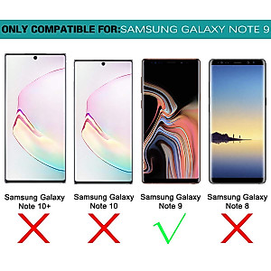 SURITCH Case for Samsung Galaxy Note 9,【Built in Screen Protector】【Support Wireless Charging】 Soft TPU Back Cover+PC Bumper Full Body Protective Case Shockproof for Note 9 Case 6.4"(Rose Gold)