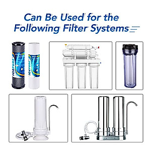 ICEPURE 10” x 2.5” Reverse Osmosis System Bottom 1-3 Stage Filter, Replacement for APEC Water System Filter Model ROES-50 ROES-PH75 RO-90 RO-Hi, ISpring RCC7AK US31 RCC7, Express ROALK5D RO5DX, 3PACK