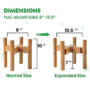 Drink Dispenser Stand - Beverage Glass Jar and Water Plastic Jug Holder - Adjustable up to10-inch Wide