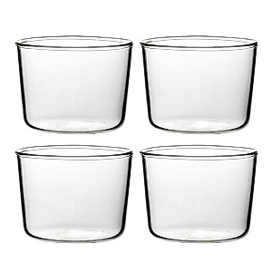 Sizikato 4pcs Clear Glass Dessert Cup, 7 Oz Custard Cup, Pudding Cup, Oven Safe