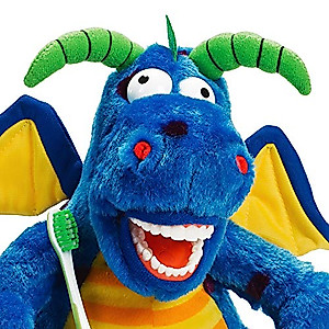 StarSmilez Kids Toothbrush Buddy Lil Magi Dragon Plush Dental Education Tool and Toy Teach Kids Oral Care 8” Tall