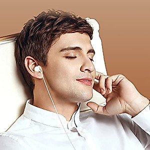 PRIVCUST Ear Buds Wired in-Ear Noise Cancelling Headphones with Microphone and Waterproof Sweat Resistant,3.5mm Jack for Phones and Laptops Ceramic Technology