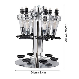 Liquor Dispenser Alcohol Dispenser Bar Dispenser Bottle Liquor Dispenser Bar Rotating Liquor Holder 6 Bottle Professional Alcohol Dispenser Station