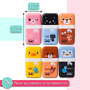 Mr. Pen- Erasers for Kids, 6 Pack, Eraser with Cover and Roller, School Supplies, Erasers, Kids Erasers, Pencil Eraser, Cute Erasers, Kids School Supplies