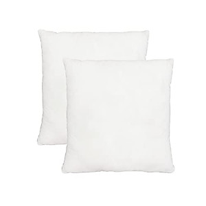 Hausattire Throw Pillow Insert 12x12 Inches - Set of 2, Premium White Pillows for Bed and Couch