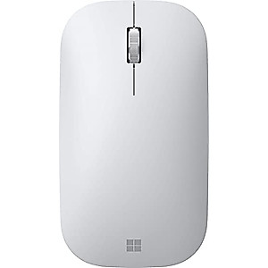 Microsoft Modern Mobile Mouse - Glacier - Comfortable Right/Left Hand Use with Metal Scroll Wheel, Wireless, Bluetooth for PC/Laptop/Desktop, works with Mac/Windows 8/10/11 Computers