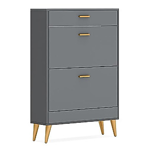LITTLE TREE Shoe Cabinet with 2 Flip Drawers