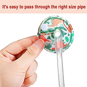 24 Pack Cotton Pads for Feeding Support, Feeding Pads Supplies G Shape Pads Button Covers for Feeding Care (Dinosaur)