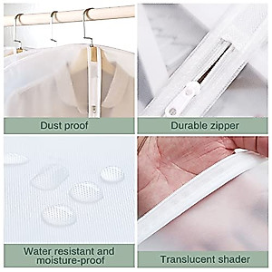 Garment Bags Travel Hanging Clothes Dance Garment Bags Travel Garment Clear Bag Storage Suit Bags Closet Storage Plastic Garment Cover Bags 24''x60'' 8 Pieces LMQSCH