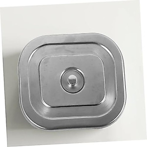 Hohopeti Kitchen Trash Can Lid Bucket Cover Countertop Trash Can Cover Kitchen Countertop Trash Lid Garbage Bin Lid Recessed Trash Can Lid Trash Can Covers Stainless Steel Silver