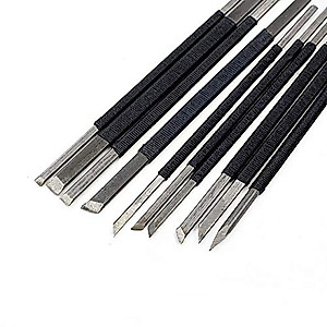 Toolso Stone Carving Tool 10pcs High-Carbon Steel Carving Chisels/Knives Kits