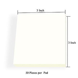 Transparent Sticky Notes, 100 Sheets Waterproof Self-Adhesive Pad, Transparent Sticky Note Pads for Reading, Studying, Home, Office, School