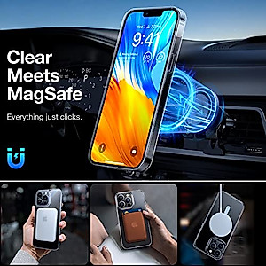 TORRAS Magnetic Designed for iPhone 13 Pro Max Case, [Military Grade Drop Tested] [Compatible with MagSafe] Shockproof Hard Soft Slim Protective Case for iPhone 13 Pro Max, Clear
