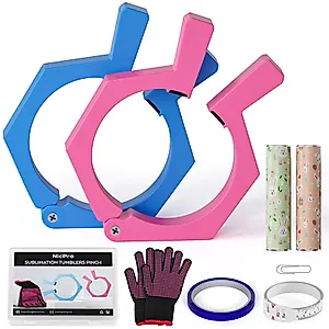 Nicpro Sublimation Tumblers Pinch Tool Set in Case, Sublimation Starter Kit with Tape&Glove, Perfect Sublimation Supplies Clamp for Pinch Tumbler 20oz