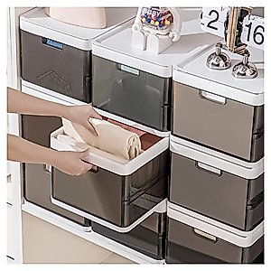 3 Pack Stackable Plastic Storage Bins with lid