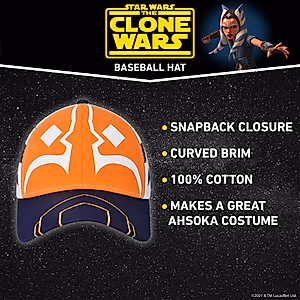 Star Wars The Clone Wars Ahsoka Cosplay Snapback Baseball Hat, Multi, One Size