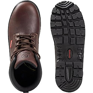 SUREWAY Mens Waterproof Soft/Steel Toe Work Boots/Shoes for Men,Full-Grain Leather,Oil/Slip Resistant,Lightweight,Anti-Fatigue for Standing/Walking All Day Long,Steel Toe Brown,Size 9.5
