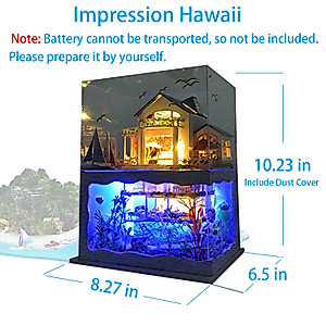 UniHobby DIY Miniature Dollhouse Kit,UniHobby DIY Dollhouse kit Tiny House Wooden Toy Gift with Furniture Dust Proof LED Lights for Adults