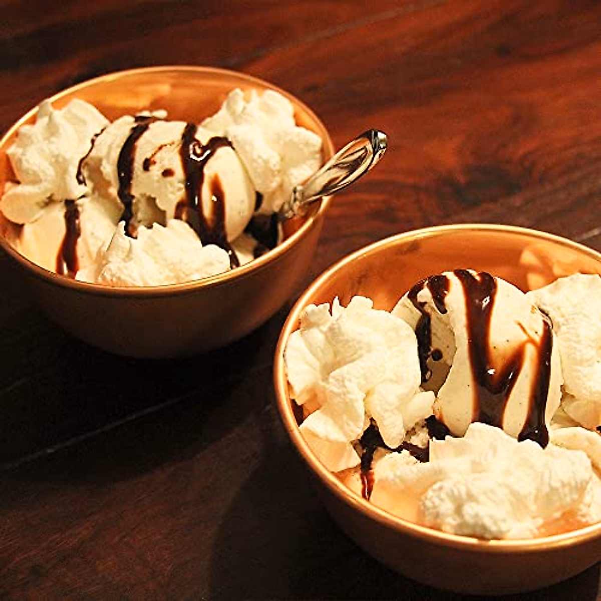 Alchemade Set of 2 Copper Ice Cream Bowls - 100% Pure Copper Bowls For Your Copper Kitchenware & Copper Dishware Collection - For Everyday Kitchen Use Or As A Metal Decorative Bowl