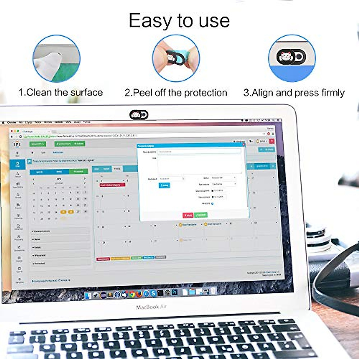 Haulonda Laptop Camera Cover Slide Cute, Laptop Accessories, Webcam Cover Slide, Phone & Computer Camera Cover Slide, Web Cam Privacy Cover, Camera Blocker. Fits MacBook Pro & Air, iPhone iPad iMac