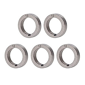 Welder Drives Roll, 5Pcs Stable Feeding High Accuracy Welders Wire Feed Roller 1.0‑1.2mm Grooves Bearing Steel Wear Resistant for Welding Components