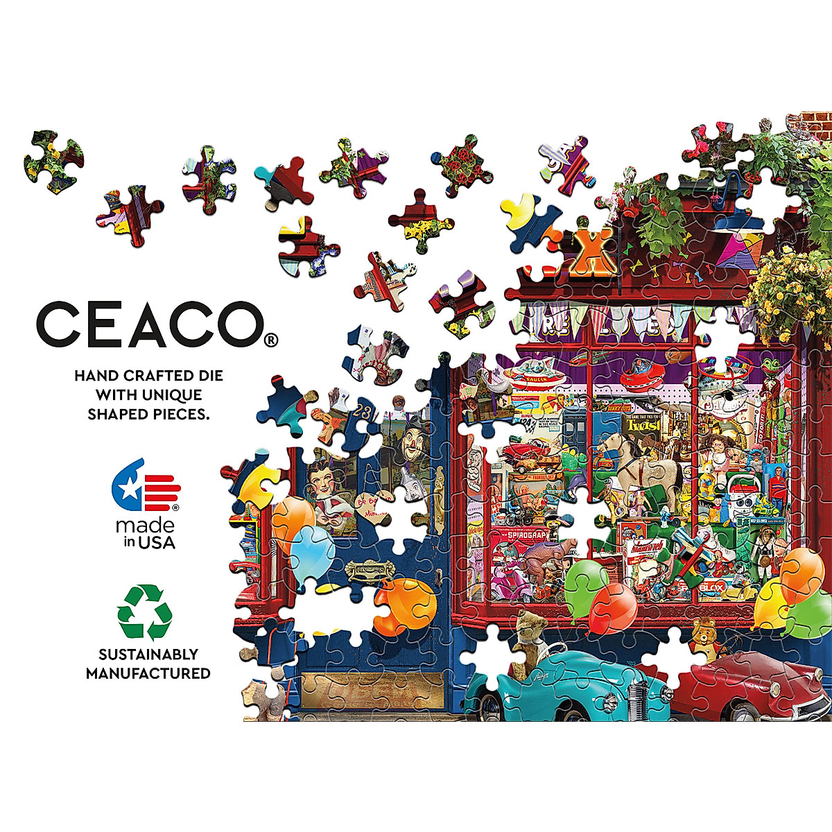 Ceaco - Shop Windows - Toy Box - 1000 Piece Jigsaw Puzzle, 26.6 x 19