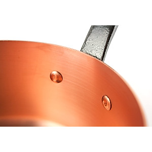 Cuisine Romefort | pure copper saucepan with pouring spout 1,5 qt | ideal for sweets or sauces, sugar pot, casserolle