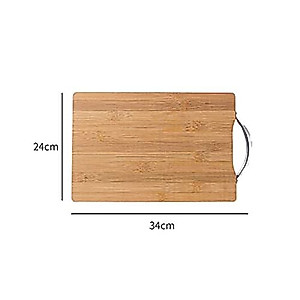 GULRUH Wood Cutting Boards for Kitchen, Bamboo Cutting Board for Kitchen, Can Be Used As Cheese Board, with Handle, Non-Slip, Size:34cm*24cm