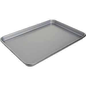 Cuisinart 9-Inch Chef's Classic Nonstick Bakeware Square Cake Pan, Silver & AMB-15BS 15-Inch Chef's Classic Nonstick Bakeware Baking Sheet, Silver