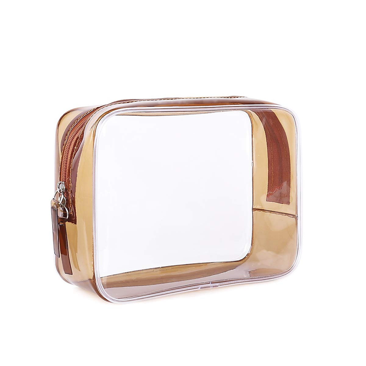 SOMIER 4 Size/Pack PVC Waterproof Clear Toiletry Bag, Portable Travel Cosmetic Makeup Bag, TSA Approved Zippered Carry on Pouch Organizer for Vacation Bathroom