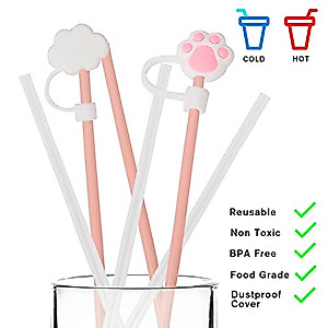 11 Pack for Stanley Cup Accessories, Silicone Reusable Replacement Straws with Straw Covers Cap & Brush for Stanley 40oz, Anti-Slip Protective Stanley Cup Boot Sleeve 40 oz Silicone Bottom Bumper Boot