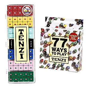 TENZI Party Pack Dice Game Bundle with 77 Ways to Play A Fun, Fast Frenzy for The Whole Family - 6 Sets of 10 Colored Dice - Colors May Vary