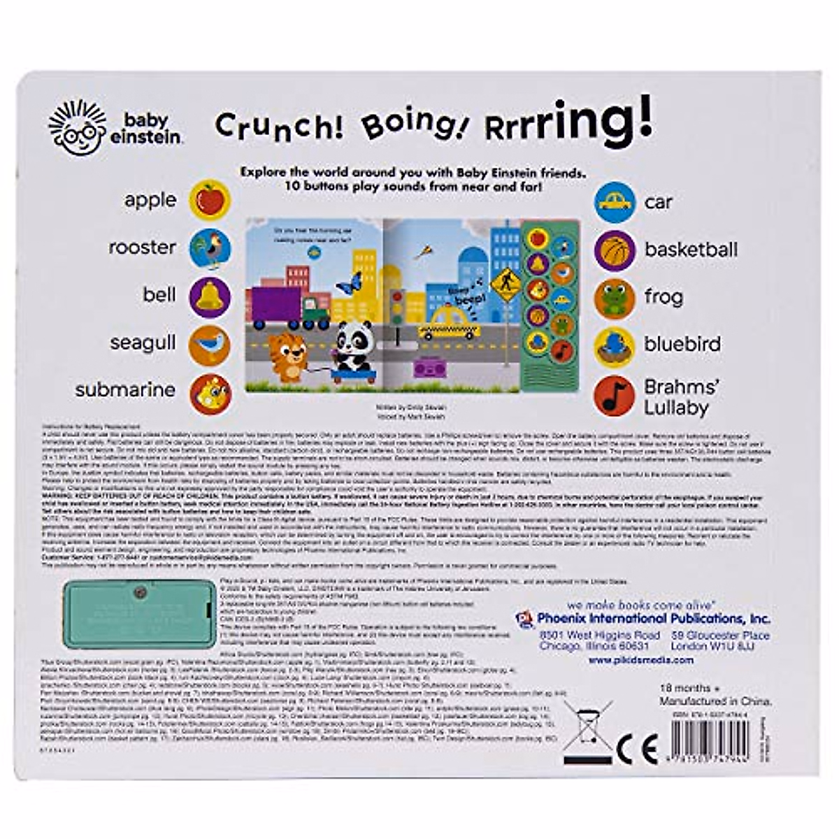 Baby Einstein - Here We Go! 10-Button Sound Book - PI Kids (Play-A-Sound)