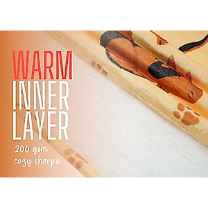 Huglanket German Shepherd Gifts for Women Men, Wearable Flannel Blanket Hoodie, Oversized Hooded Sweatshirt, One Size, Cartoon