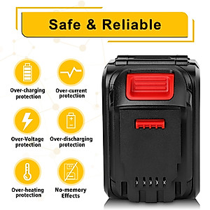 DSANKE DCB606 20V/60V 9.6Ah Lithium Battery Replace for DeWalt 60V Battery Compatible with DeWalt DCB606 DCB612 DCB606-2 DCB609 DCB609-2 DCB204 DCB205 DCB206 20V/60V/120V MAX Cordless Power Tools