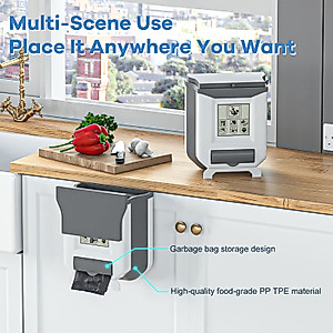 HI NINGER Small Trash Can with Lid for Counter Top or Under Sink,Kitchen Compost Bin,Hanging Trash can,Foldable Kitchen Trash can 2.4 Gallon for Cabinet/Car Trash Can with Lid/RV/Bathroom/Camping