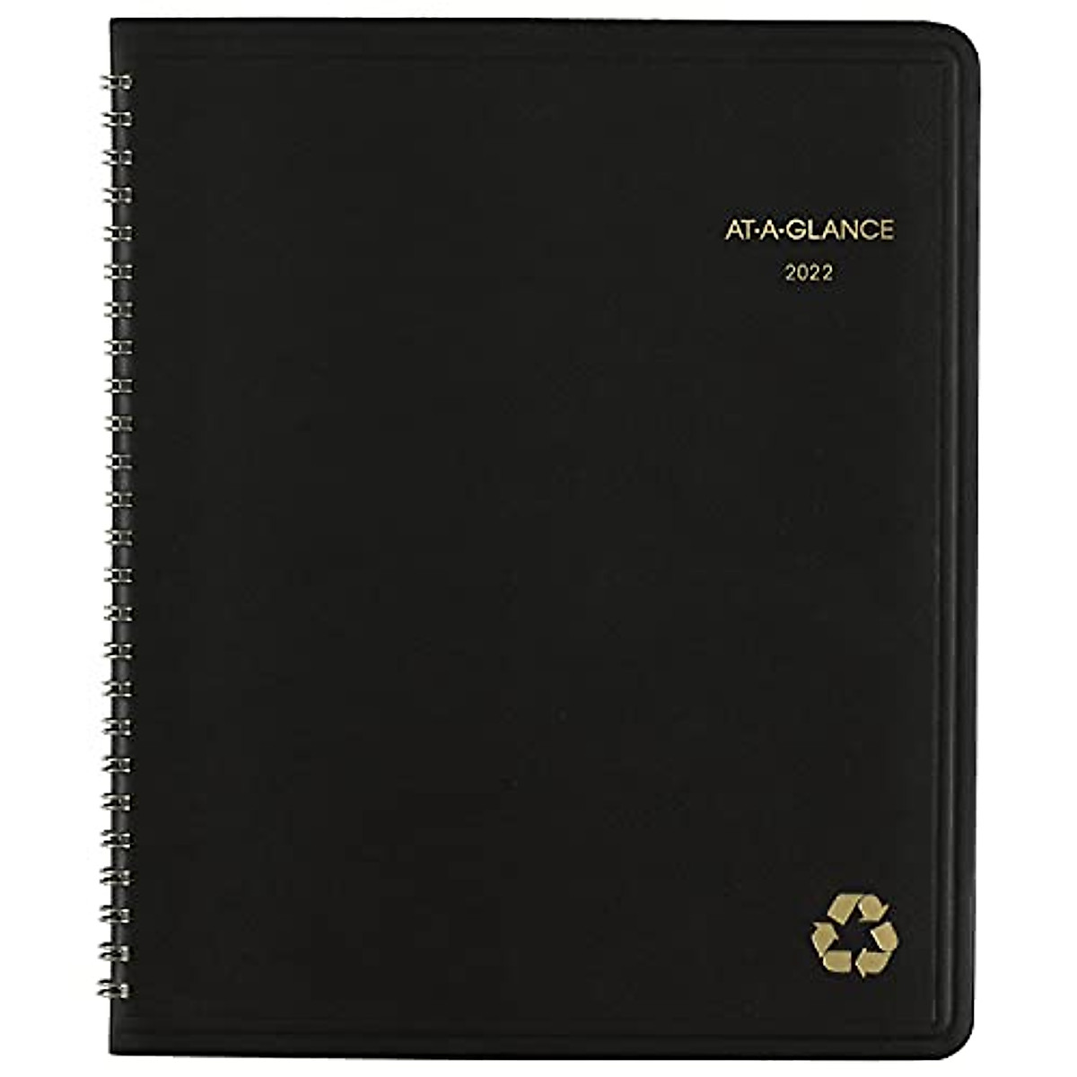AT-A-GLANCE 2022 Monthly Planner by AT-A-GLANCE, 7" x 8-3/4", Medium, Wirebound, Recycled, Black (70120G05)