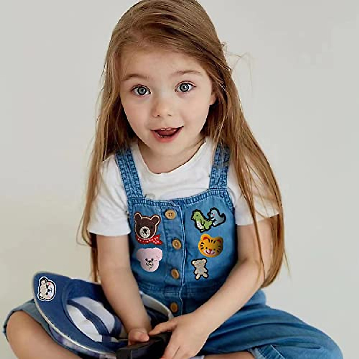 NICEVINYL Embroidered Iron-on Patches Applique: 72Pcs Random Assorted Decorative Patches Iron on/Sew on for Clothing Accessories