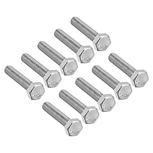 uxcell M8 Thread 40mm Length Hex Bolts 304 Stainless Steel Hexagon Screw Bolt 10pcs