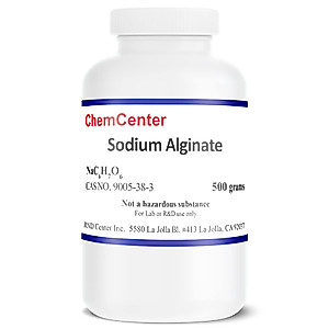 Sodium Alginate, Powder, 500 Grams (1.1 lb., Lab Use Only)