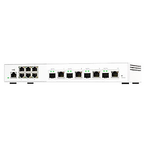 QNAP 10-Port 10GbE Layer 2 Managed Switch with 4 x 10GbE SFP+/RJ45 Combo and 6 x 2.5GbE RJ45 Ports (QSW-M2106-4C-US)
