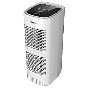 Whirlpool Whispure WPT60P, True HEPA Air Purifier, Activated Carbon Advanced Anti-Bacteria, Ideal for Allergies, Odors, Pet Dander, Mold, Smoke, Smokers, and Germs, Medium, White