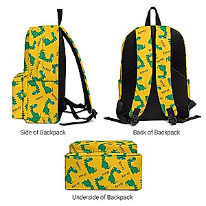 Dinosaur Bookbag Lightweight & Adjustable Classic Bookbag Travel Bag for Boys Girls