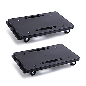 Kavlium Furniture Dolly,Furniture Movers Dollys with Wheels,【16in-11in 500lbs Capacity】 Moving Dolly 4 Wheels Heavy Duty,4 Wheels Small Flat Dolly, 2 Pack, Black