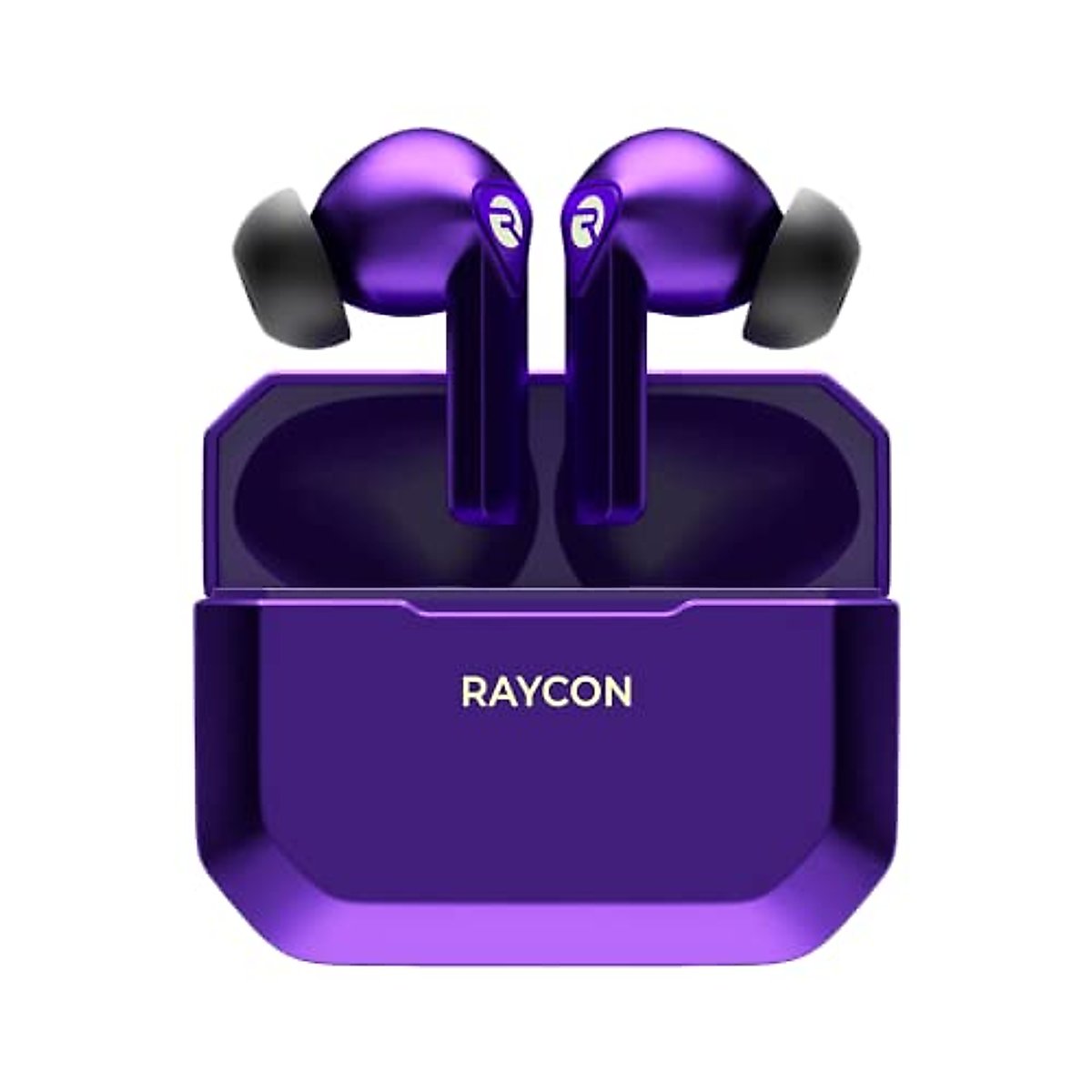 Raycon The Gaming Bluetooth True Wireless Earbuds with Built in Mic, Low Latency, 31 Hours of Battery, Charging Case with Talk, Text, and Play, Bluetooth 5.0 (Digital Purple)