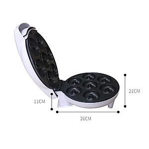 Mini Donut Maker, Non-Stick Donut Maker Machine for Makes 7 Doughnuts, Kid-Friendly Breakfast, Snacks, Donut Print Desserts & More for Home and Travel Use