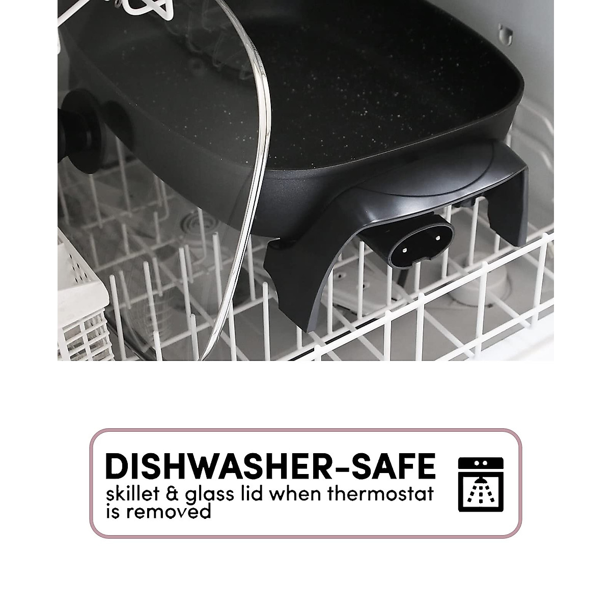 Extra Deep Nonstick Electric Skillet - Serves 6 to 8 People (10.5Qt.)