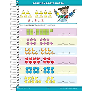 School Zone - Big Math 1-2 Workbook - 320 Spiral Pages, Ages 6 to 8, 1st and 2nd Grade, Addition, Subtraction, Early Math, and More (Big Spiral Bound Workbooks)